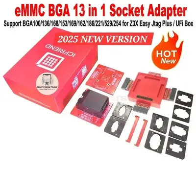 IC Friend Emmc 13 in 1 BGA Socket Adaptor For Easy Jtag Plus