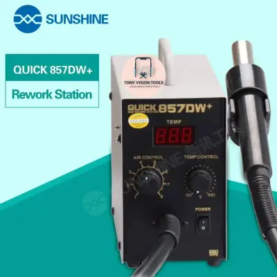 QUICK 857DW+ SMD Lead Free Hot Air Heat Gun Soldering Rework