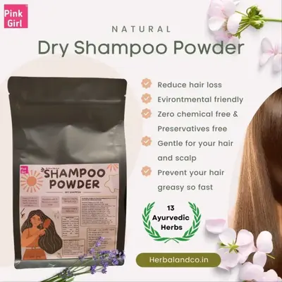 Natural Dry Shampoo Powder - Organic Herbs for Healthy Hair