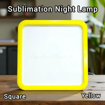 SUBLIMATION NIGHT LAMP SQUARE YELLOW COLOR|Creative Products