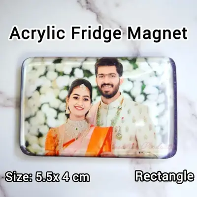 ACRYLIC FRIDGE MAGNET RECTANGLE 5.5X4 cm| Creative Products
