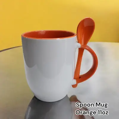 SPOON MUG 11oz ORANGE | best price | Creative Products