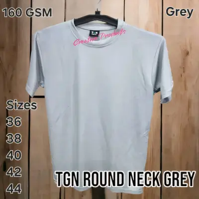 DRY FIT 160GSM 36 To 44 GREY ROUND NECK | Creative Products