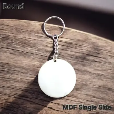 MDF SINGLE SIDE KEYCHAIN ROUND online | Creative Products