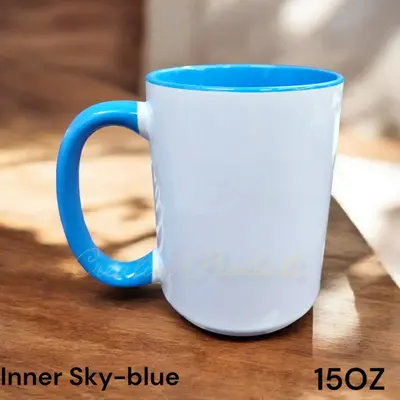 15 oz INNER SKY-BLUE COLOUR MUG | best price