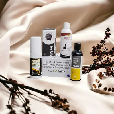 Buy HFCC (Neominox-F + NeoOne Forte + NeoGrow Therapy+ Jaysalic Shampoo ...