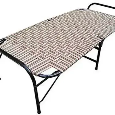 Buy Portable Metal Iron Folding Bed Iron Cot Foldable Bed Frame ...