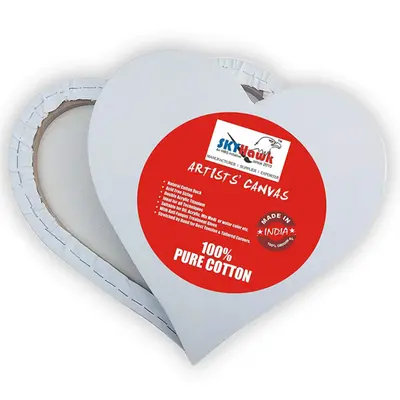 Heart Shape Canvas | Painting Canvas | Stretched Canvas