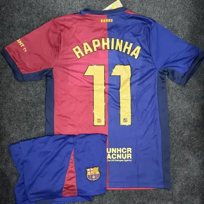Buy BARCELONA HOME X[ RAPHINA 11 ] 2024/25 OFFICIAL PRINTED KIT online ...