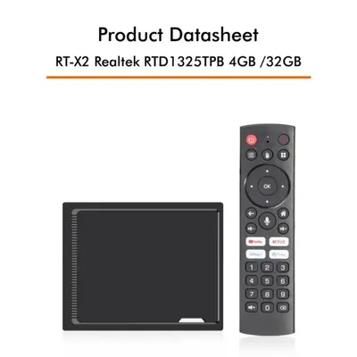 RT-X2 4GB 32GB WiFi6 Realtek RTD1325 Android TV Box 4K