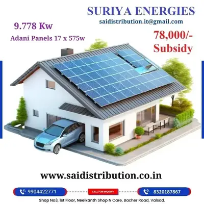 Buy Adani Solar Rooftop 9.775 KW 575w Top corn Panels Solar