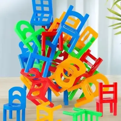 Buy Chair Tower Game 36 Pcs (6 Different Colors) - Stack Tower Blocks ...
