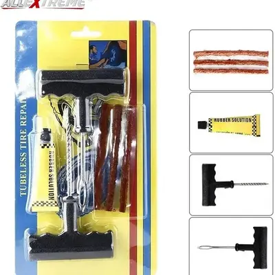 Buy UNIVERSAL TUBLES TYRE PUNCHER REPAIR KIT FLAT TYRE PUCHER PACH TOOL ...