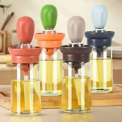Buy Silicone Dropper Measuring Oil Dispenser Bottle for Kitchen Cooking ...