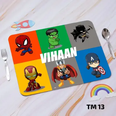 Buy Kids Table Mat with Cutlery Set Personalized online at best price ...