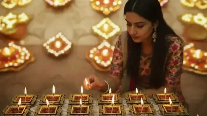 Terracotta Swastik Style Small Diya Set for Home Décor
