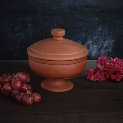 Handcrafted Terracotta Serving Stand Donga - Small | TheHandicraftian