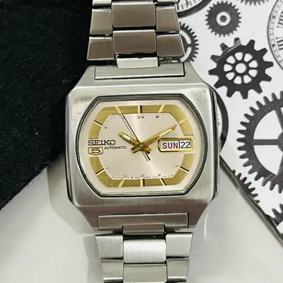 Buy Seiko 5 Automatic Vintage Men’s Watch – Rectangular Two-Tone Dial ...