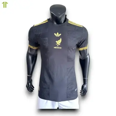 Buy [IMPORTED PLAYER VERSION] MEXICO 2025 BLACK & GOLDEN DE ORO KIT ...