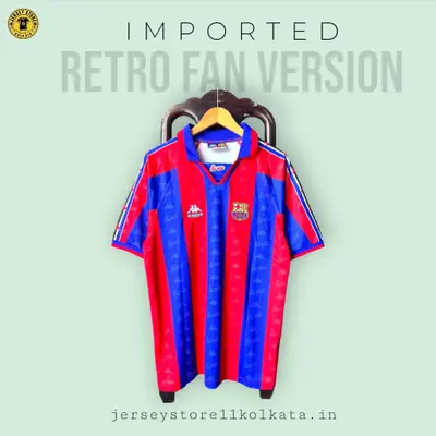 Buy FC BARCELONA 96/97 HOME KIT IMPORTED RETRO FAN VERSION (RONALDO 9 ...