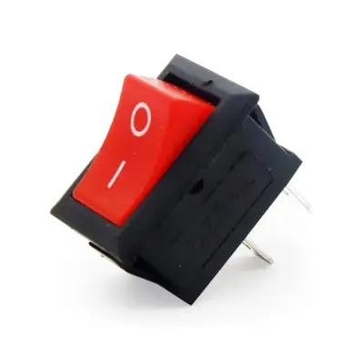 Buy High quality Switch, Red Spst Snap in Switch Ac 250V 6A 2 Pin On ...