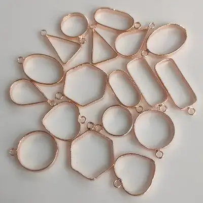 Order Rose Gold Mini Bezel Pack Of 20 Online From GD Art Store,Indore