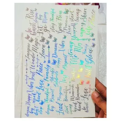 Buy Holographic Sentiment Sticker Sheets online at best price | GD Art ...