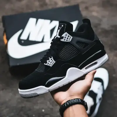 Buy Air Jordan Retro 4 Black (First Copy) online at best price | Foothunk
