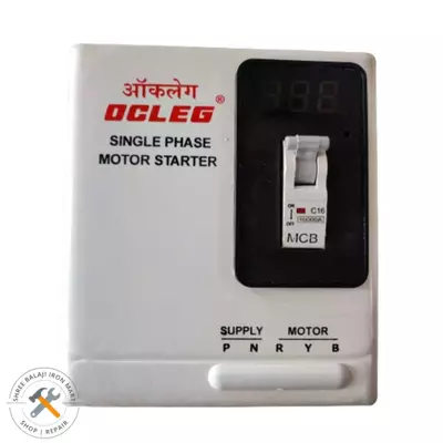 Ocleg Single Phase Openwell Starter MCB Type with Digital Amp Volt Meter