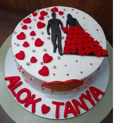 Buy Heart & Couple Cake online at best price | Varushi Cake Queen