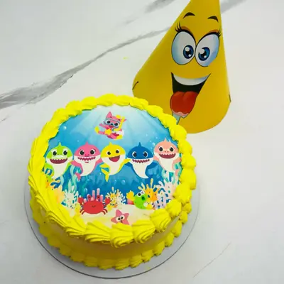 Order Baby Shark Photo Cake Online From Varushi Cake Queen,Kharar