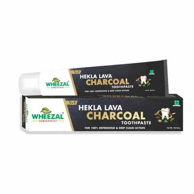Buy Wheezal Hekla Lava Charcoal Toothpaste (100g) online at best price ...