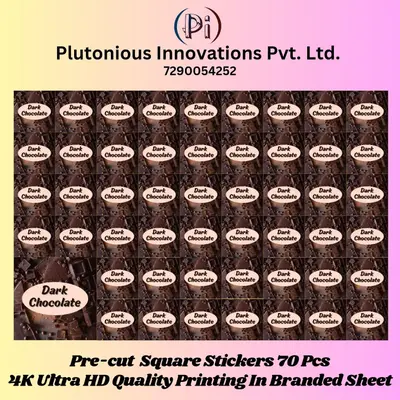 Buy Dark Chocolate Stickers Square 70 Pcs online at best price ...