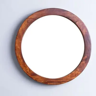 Order Round Wooden Mirror Frame Online From MS Creation Craft,Moradabad