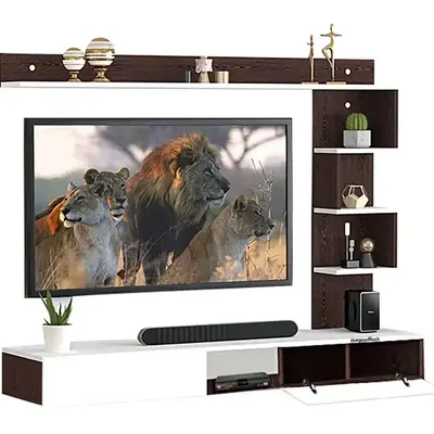 Buy Drawer Pattern Wall Entertainment TV Unit cabinet online at best ...