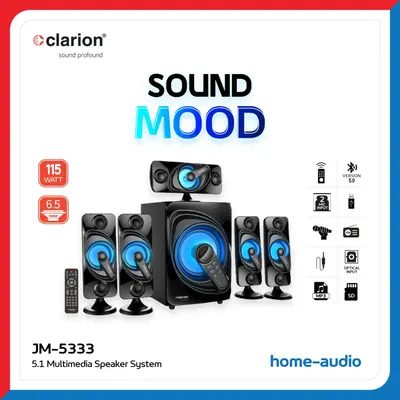 Buy Clarion JM-5333 5.1 Multimedia Home Theatre Speaker system online ...