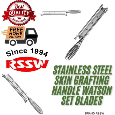 Stainless Steel Skin Grafting Handle Watson set Blades