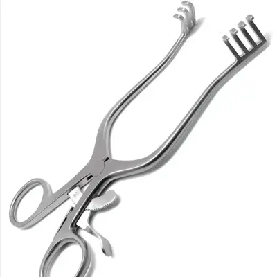 Self Retaining Mastoid Retractor tooth sharp without Hinge