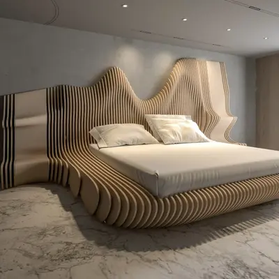 Bedroom luxury with Parametue's Parametric Bed