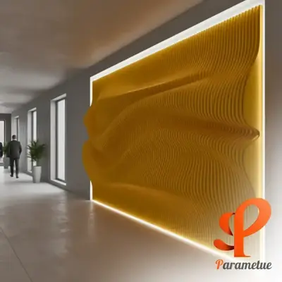 Buy Parametric 3D Wave Wall Panel Modern Decor at Parametue