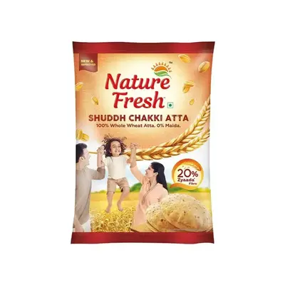 Buy Nature Fresh Shuddh Chakki Atta-5Kg online at best price | Bestdukaan