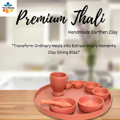 Stark Mart India| The Stark Mart|Earthenware thali set| Natural clay ...