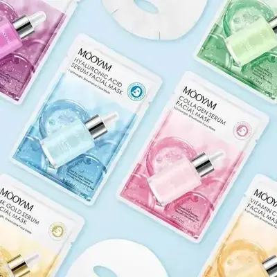Buy Korean Mooyam Facial Sheet Mask For Skinecare Pack of 50 online at ...