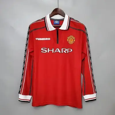 Buy Manchester United Sharp 1998/1999 Home Retro [Full Sleeve] online ...