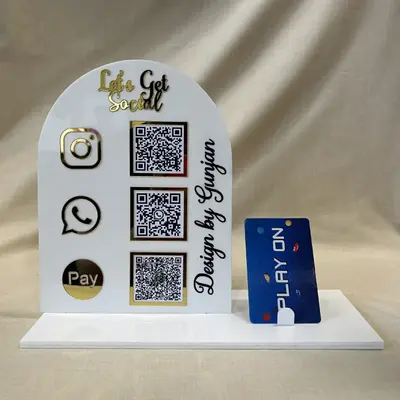 Buy QalbAcrylic QR Code Scanner | Let's Get Social | Social Media ...