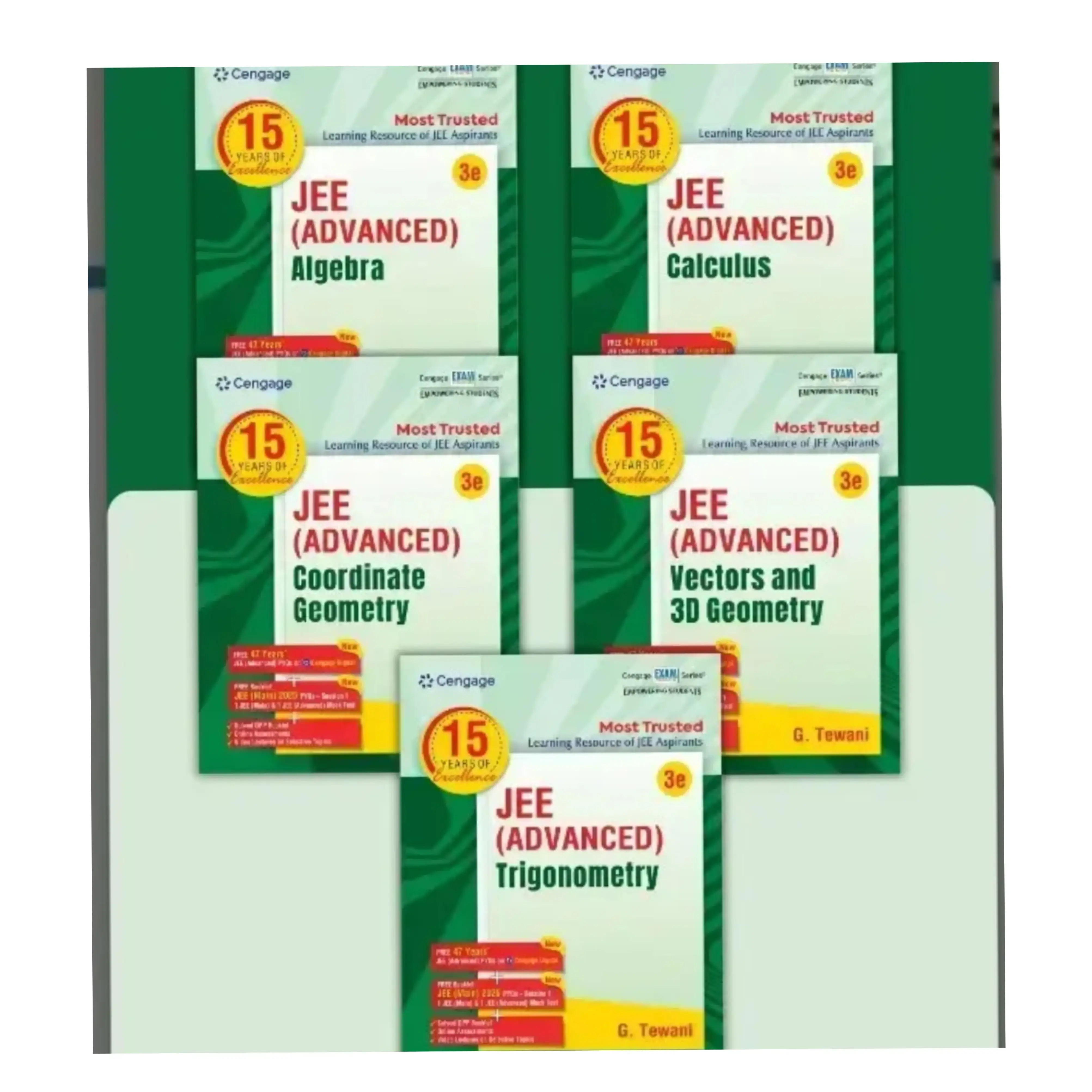 Buy Cengage JEE (Advance) Mathematics G.tewani. Set Of 5 Books 2025 ...