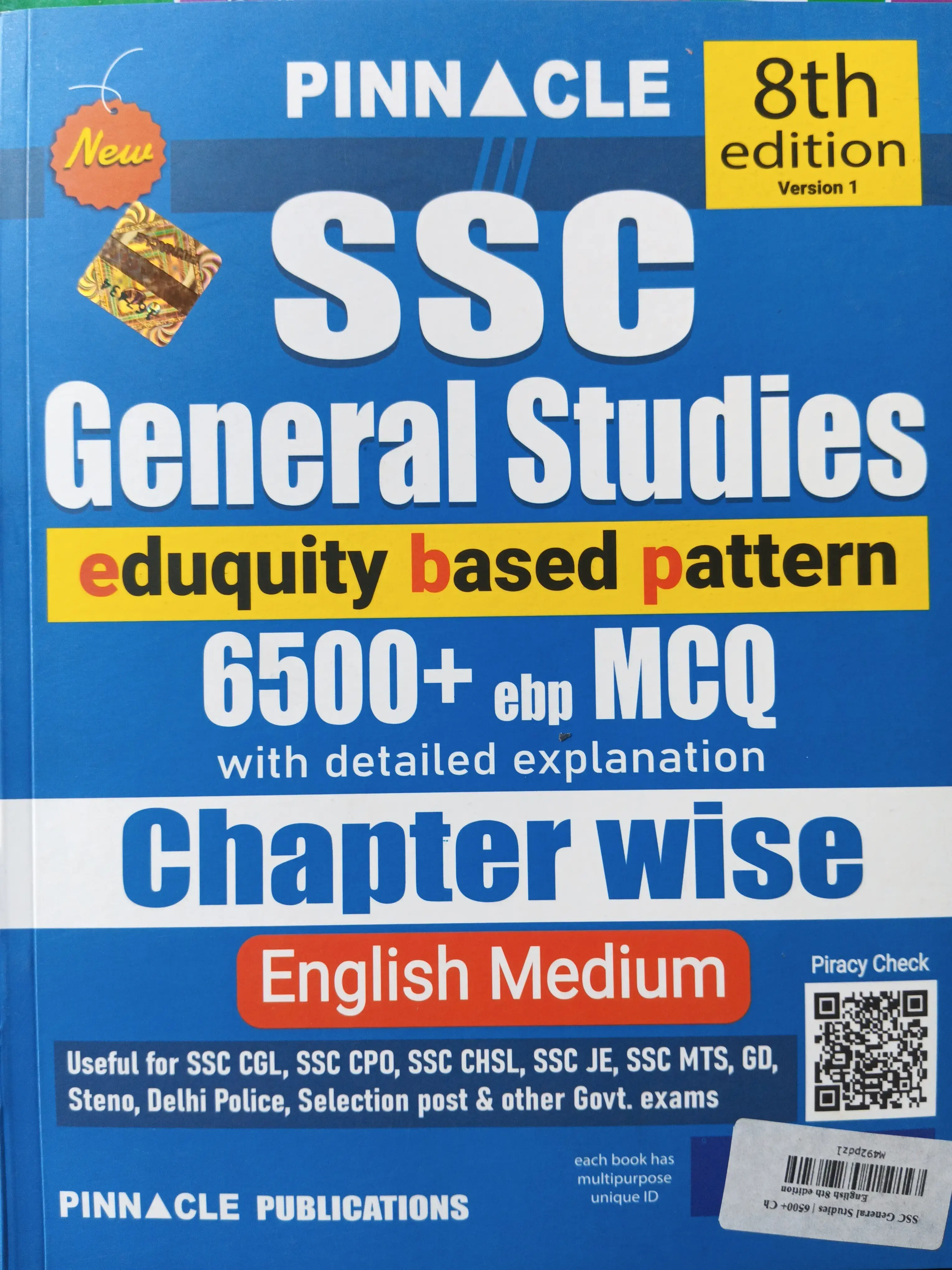 Buy PINNACLE SSC General Studies 6500+ TCS MCQ chapter wise with ...
