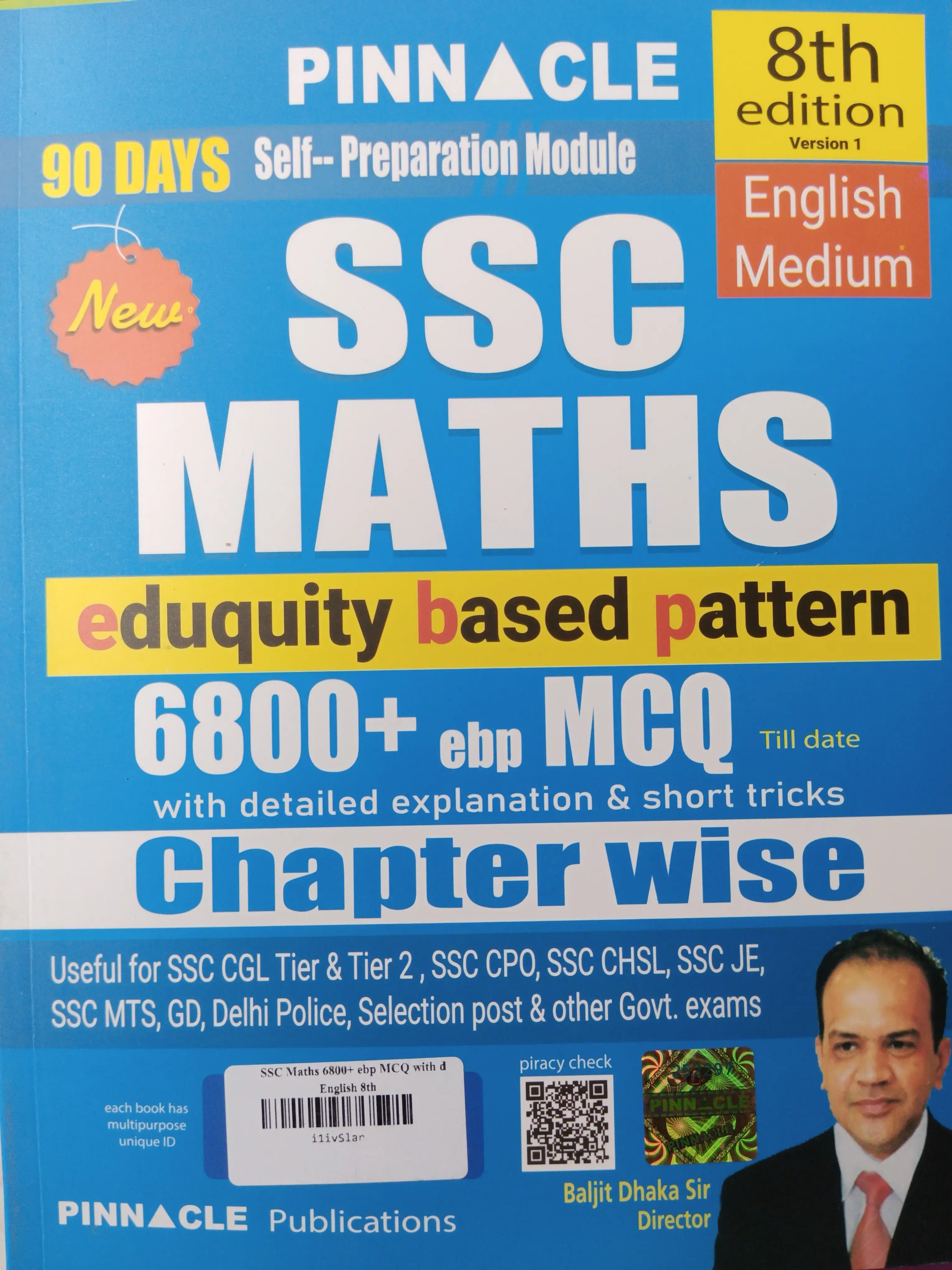 Buy PINNACLE SSC Maths 6800+ TCS MCQ Chapter-Wise Coverage with ...