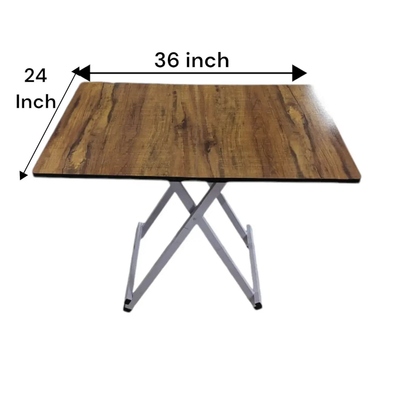 Buy Folding Metal Table With Wooden Top | gb Furniture