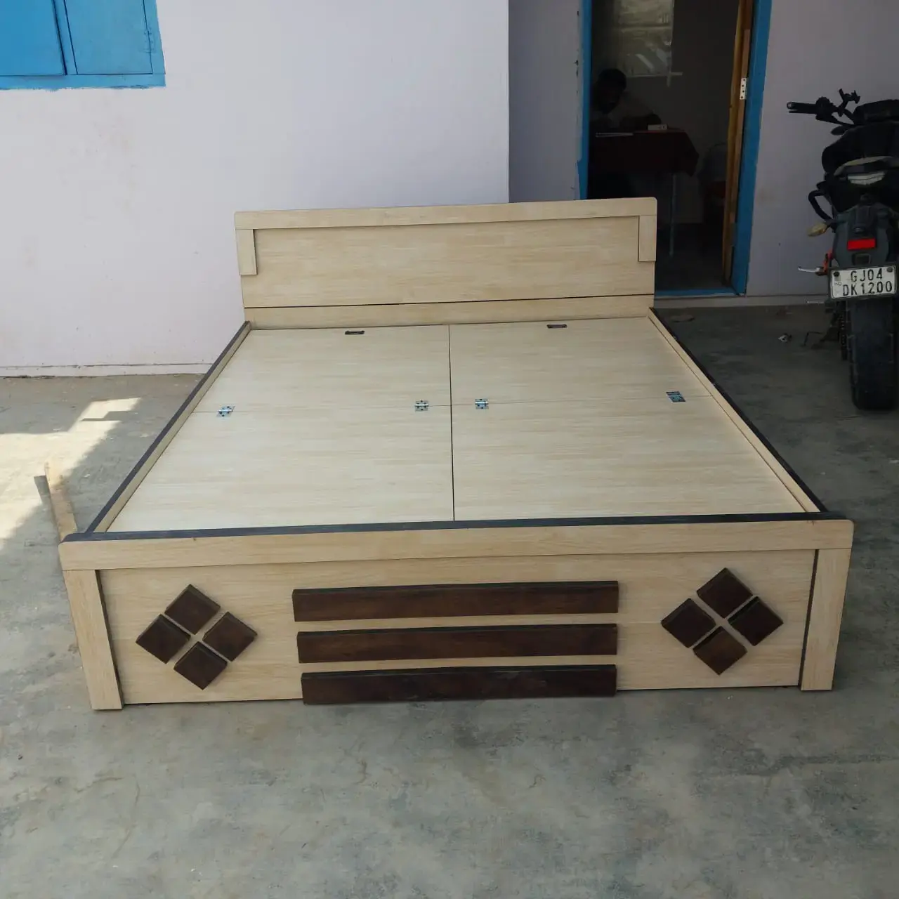 Buy Bedroom Bed With Secret Locker online at best price | gb Furniture